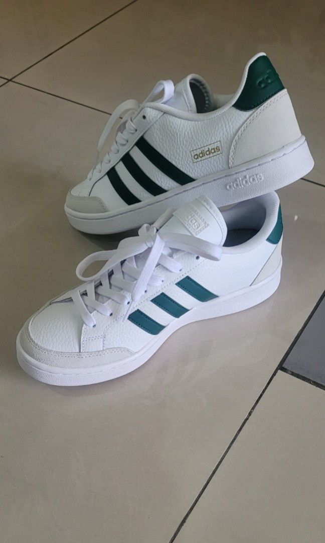 ADIDAS FW6688 GRAND COURT SE WHITE COLLEGIATE GREEN, Men's Fashion ...