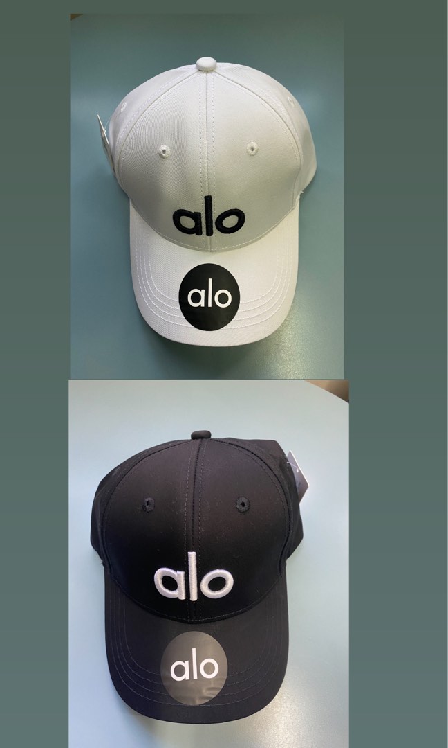 Alo cap white and black , 男裝, 手錶及配件, 棒球帽、帽 - Carousell