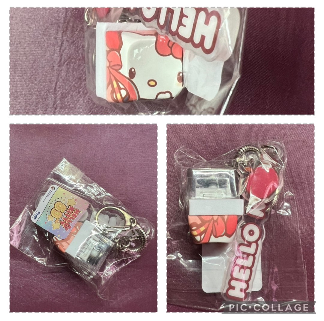 Authentic sanrio licensed Hello kitty keycap keychain with clicker ...