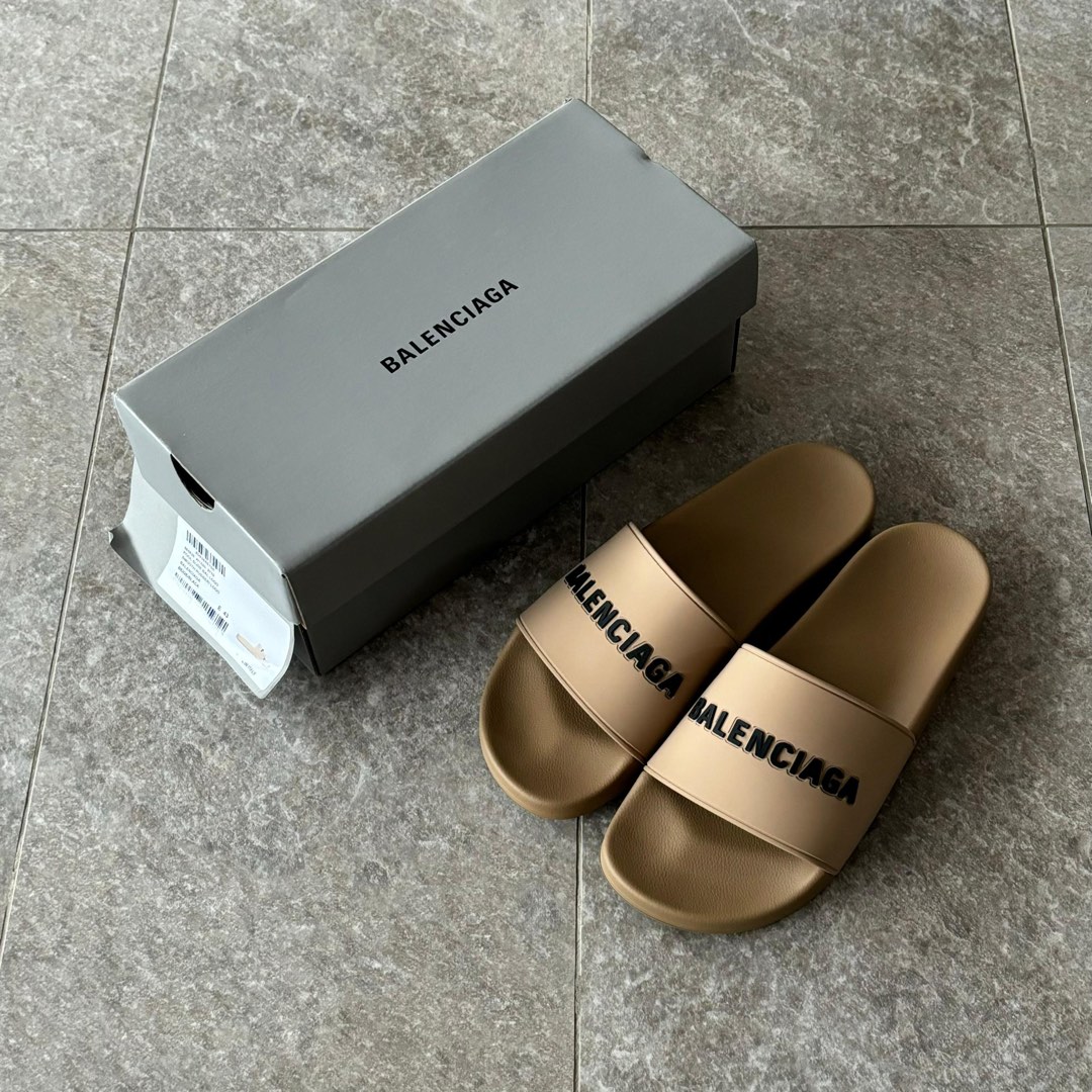 Balenciaga slides, Men's Fashion, Footwear, Flipflops and Slides on ...