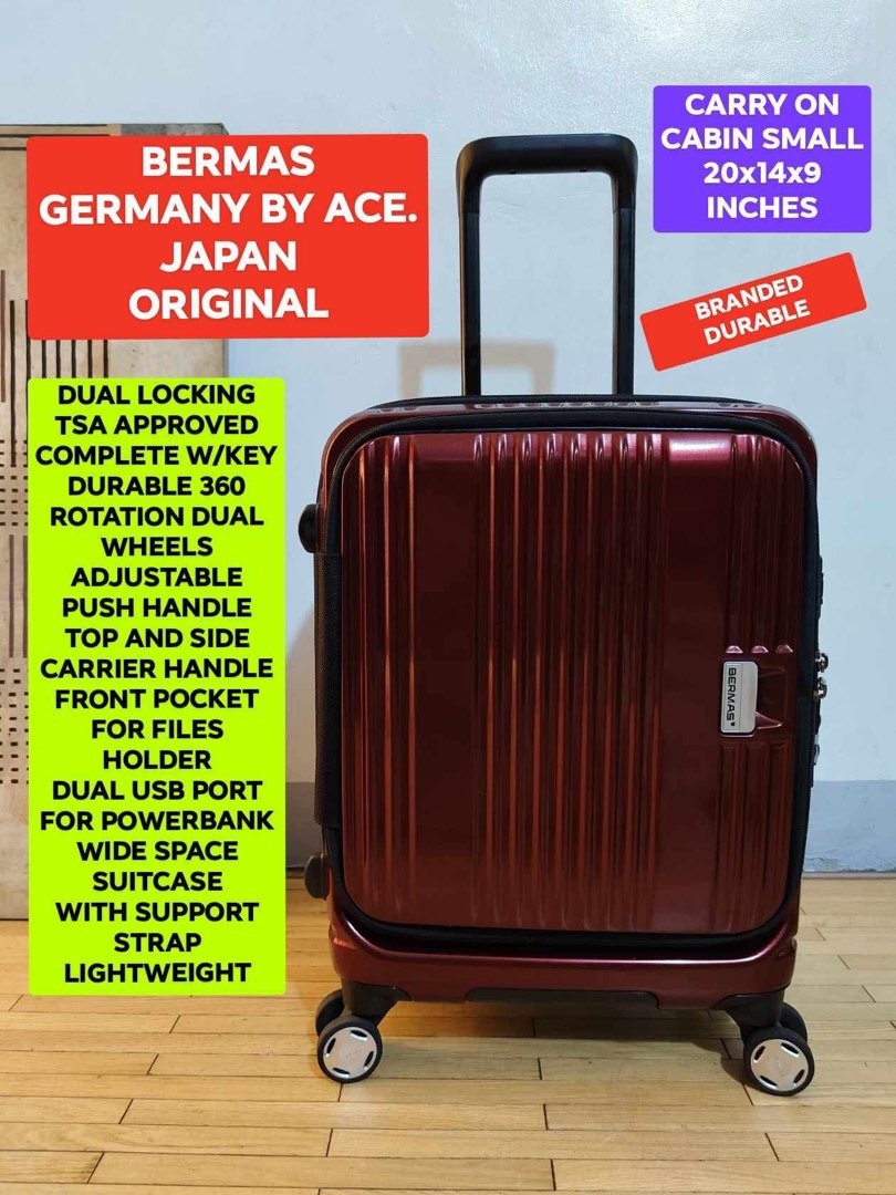 BERMAS GERMANY IMPORTED FROM JAPAN SMALL,HAND CARRY CABIN SIZE, Hobbies & Toys, Travel, Luggage ...