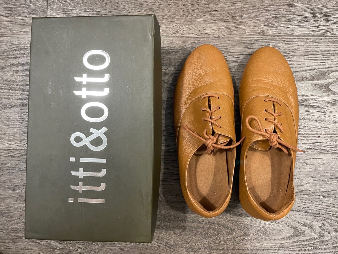 BNIB - itti otto brown leather shoes (nego), Women's Fashion, Footwear ...