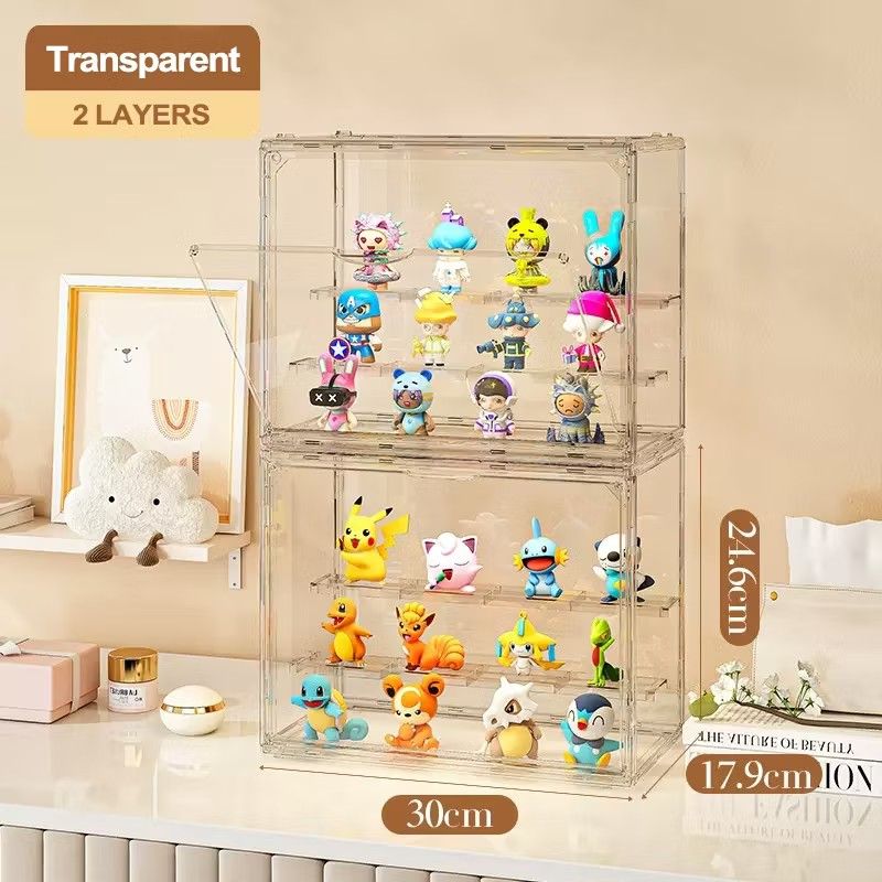 BNIB Acrylic Labubu Display Box Popmart Figurine Display Case Molly ...