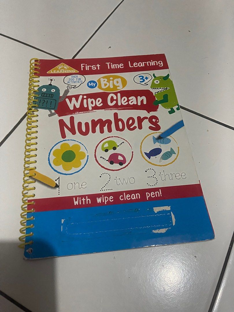 Buku Besar Wipe Clean Numbers With Activity Book Buku Aktifitas Edukasi ...