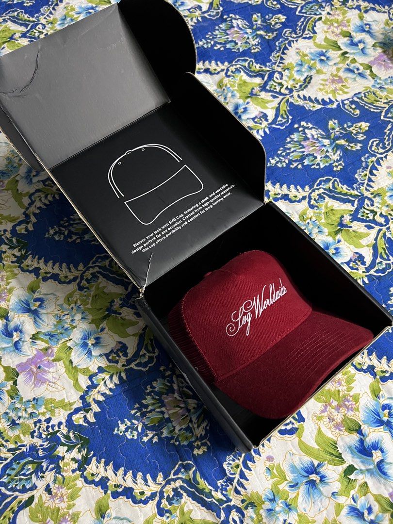 Cap Maroon SS25 SVG, Men's Fashion, Watches & Accessories, Cap & Hats ...