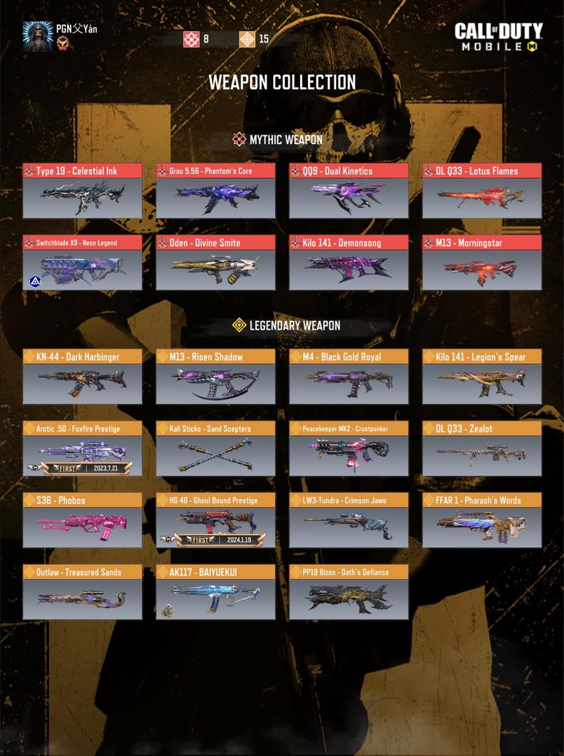 Codm stacked account with max mythics WTS, Video Gaming, Gaming ...