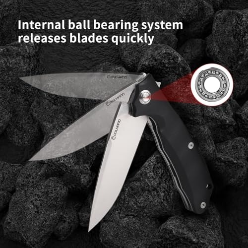Cool Hand EDC Folding Knife with Clip, 4.6" Closed Ball Bearing Flipper ...