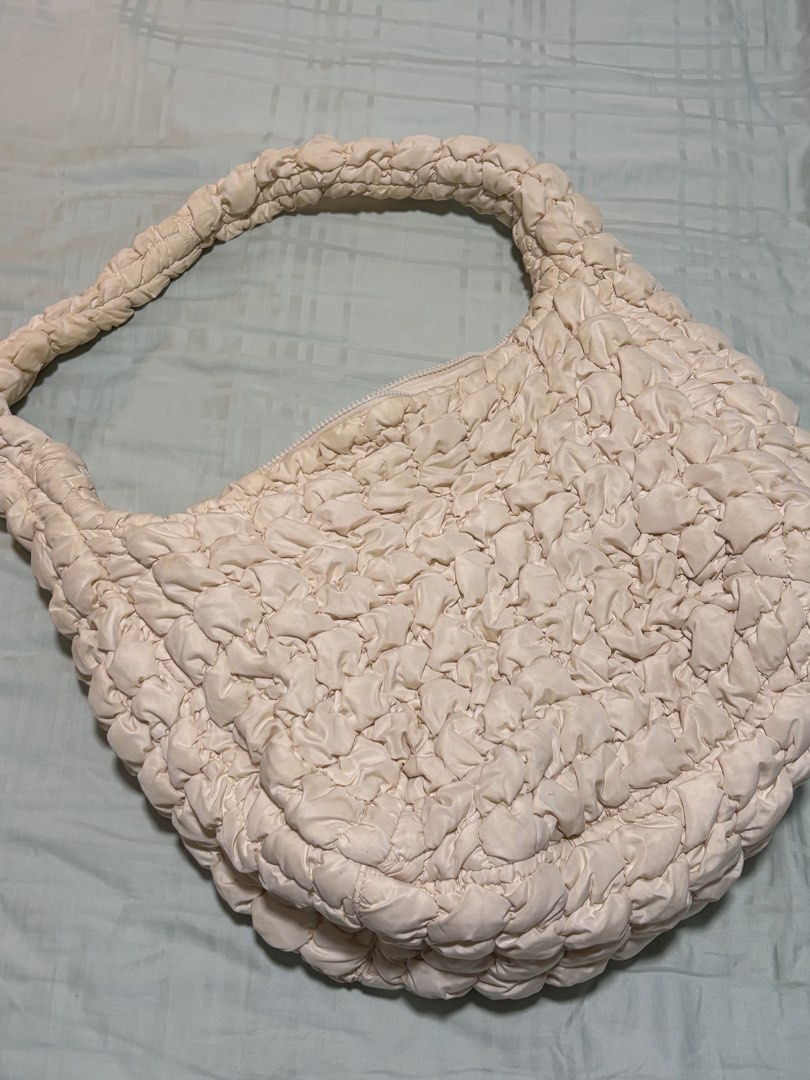 COS Beige Oversized Quilted Bag, Women's Fashion, Bags & Wallets ...