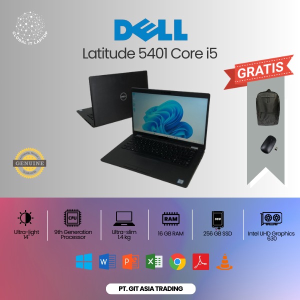 DELL LATITUDE 5401 CORE I5 GEN 9 | 16/256GB SSD | 14" Inch Full HD Flip ...
