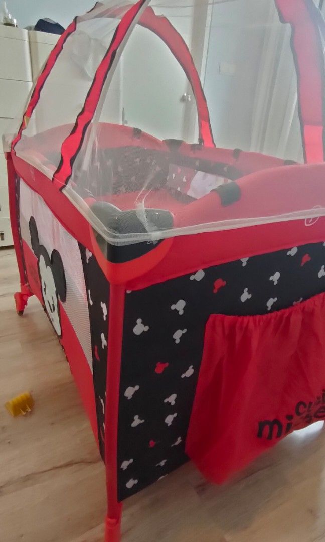 Disney Mickey baby cot, whole set, Babies & Kids, Baby Nursery & Kids ...