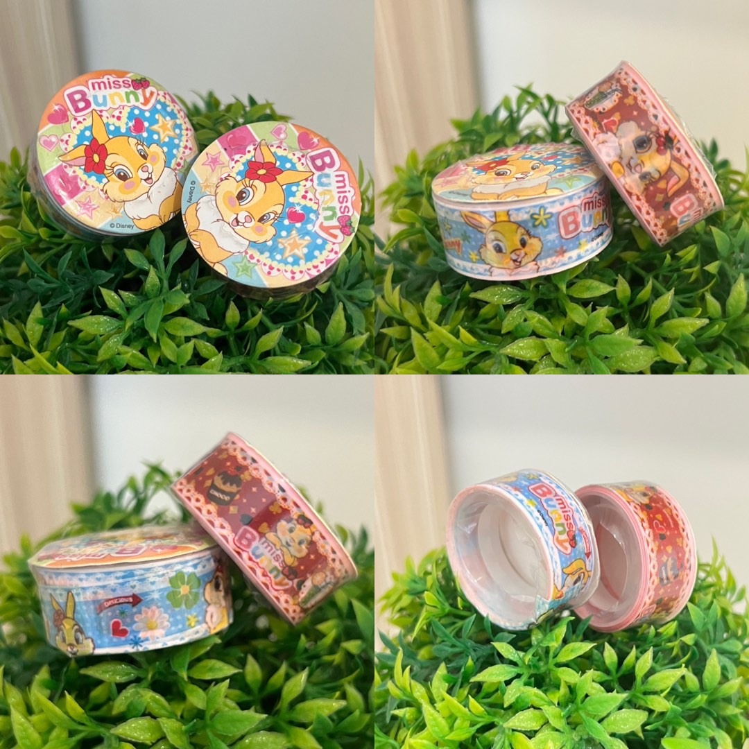 Disney Miss Bunny Pretty Washi Tape Combo, Hobbies & Toys, Stationery ...