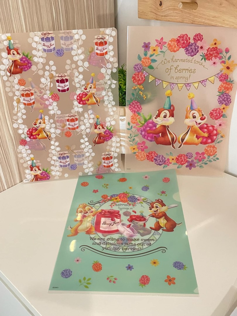 Disney Store Chip n Dale Berry Harvest A4 Clear File, Hobbies & Toys ...