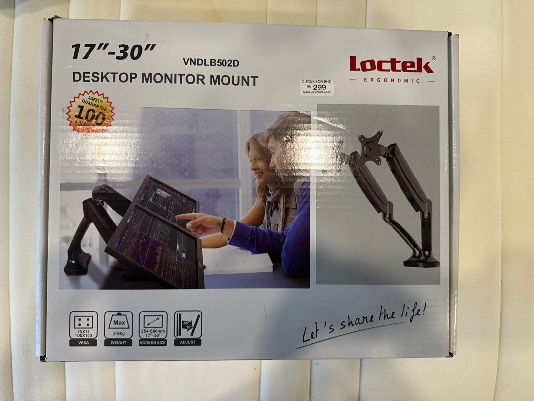 Dual Monitor Arm (loctek), Computers & Tech, Parts & Accessories, Other ...