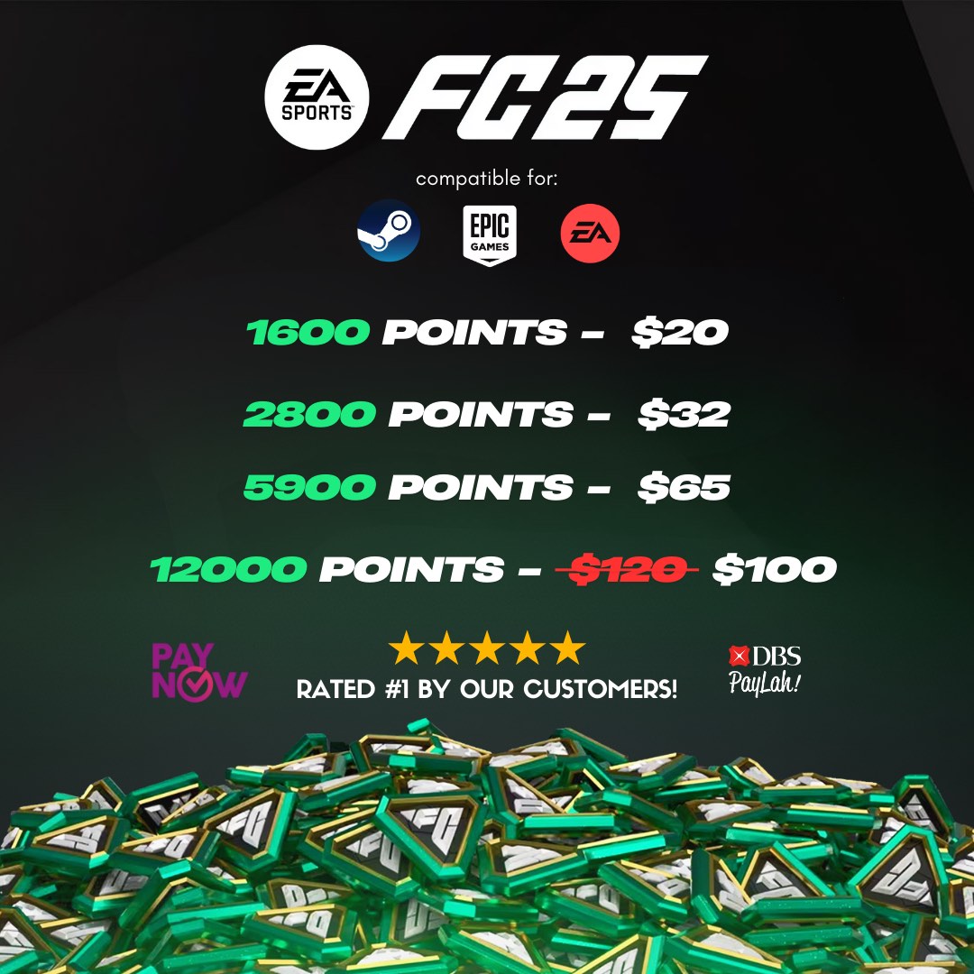 EA SPORTS FC25 PC - FC POINTS | Grab your fut points now!, Video Gaming ...