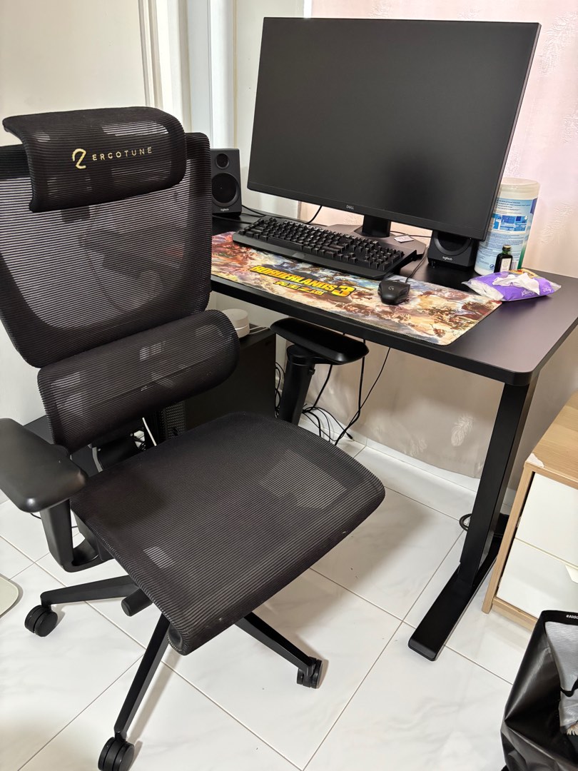 Ergotune Chair and Smart Standing Table set, Furniture & Home Living ...