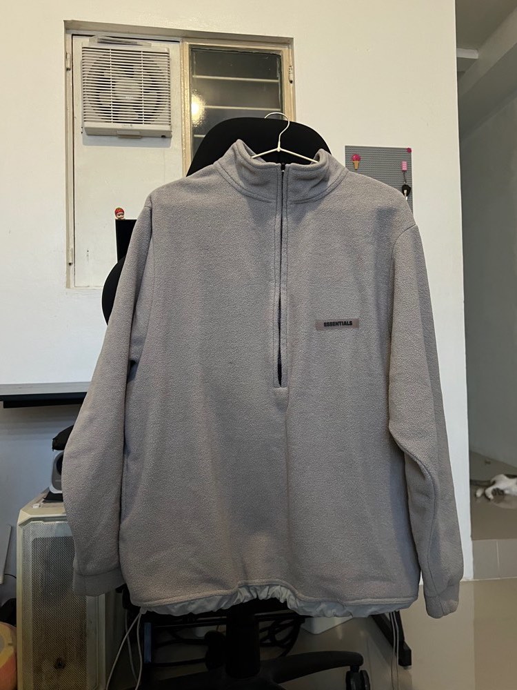 Essentials Half Zip Fleece Jacket, Men's Fashion, Coats, Jackets and ...