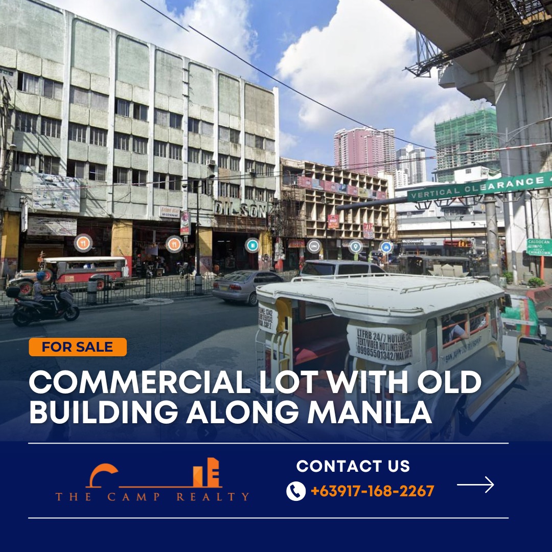 FOR SALE 1,300 SQM COMMERCIAL LOT WITH OLD BUILDING ALONG RECTO ST NEAR ...