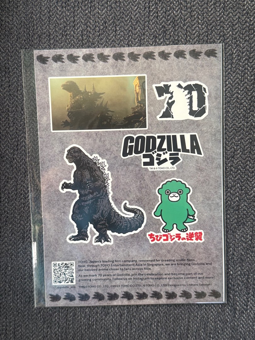 Godzilla sticker, Hobbies & Toys, Memorabilia & Collectibles, Stamps ...