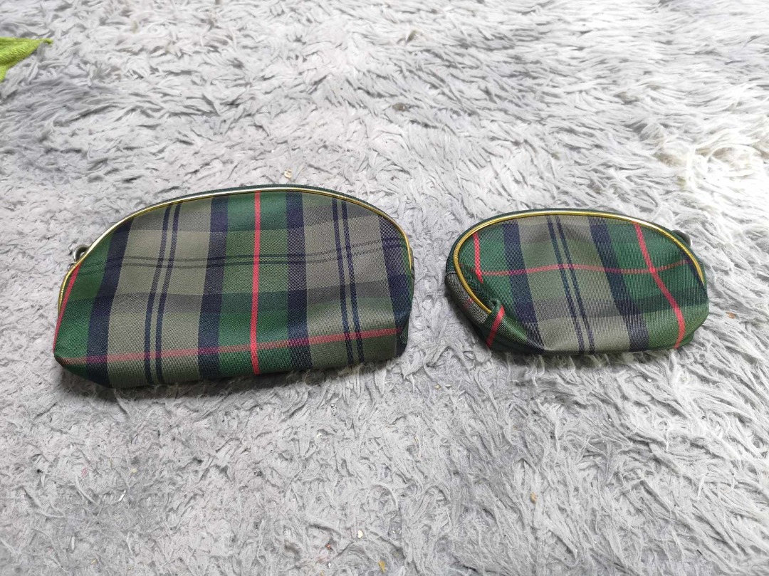 Green Checkered Coin Purse Set, Women's Fashion, Bags & Wallets, Purses ...