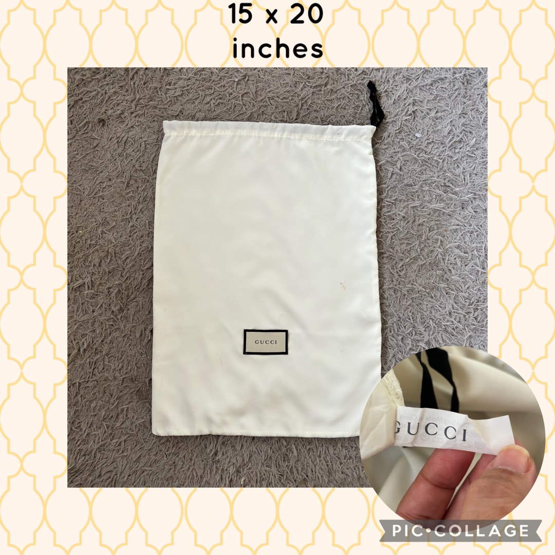 Gucci Dust Bag 15x20" M, Luxury, Bags & Wallets on Carousell