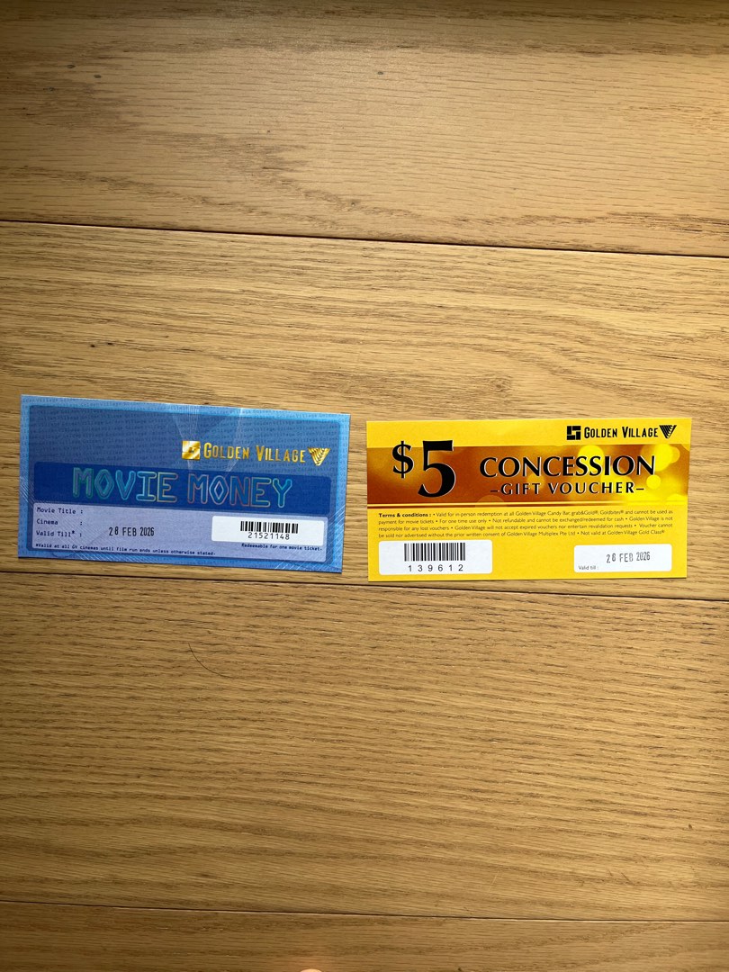 GV movie voucher, Tickets & Vouchers, Vouchers on Carousell