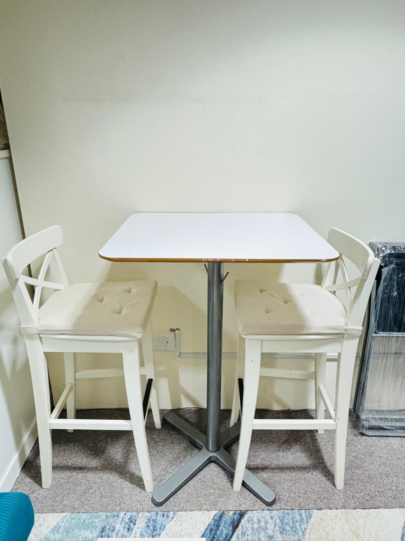 Ikea High Table and High Chair Set, Furniture & Home Living, Furniture ...
