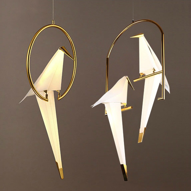 ILARIA Origami Birds Metal Pendant Light for Leisure Area, Living Room ...