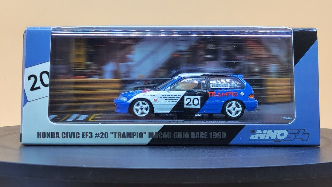 INNO MODEL 1/64 HONDA CIVIC EF3 #20 TRAMPIO - MACAU GUIA RACE 1990 T ...