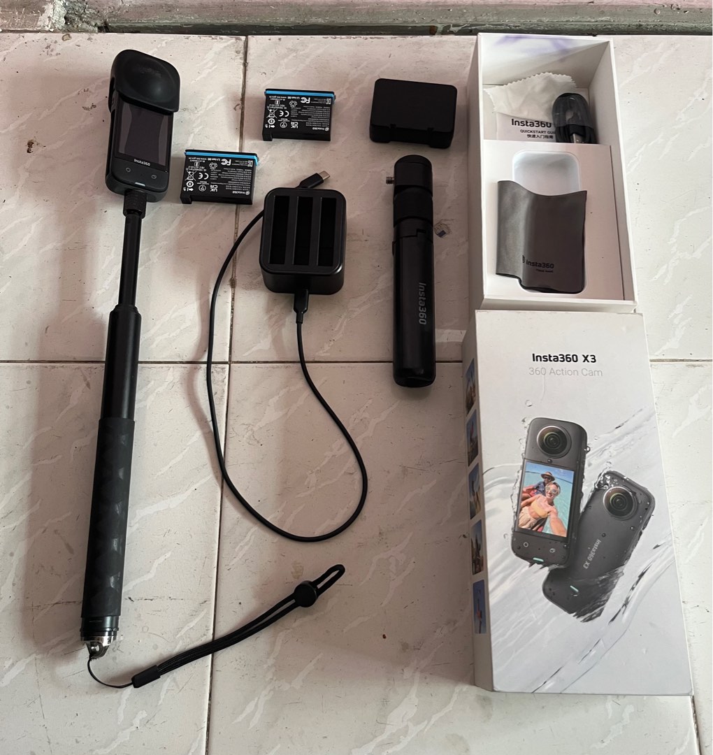 Insta360 X3 & accessories, Photography, Cameras on Carousell