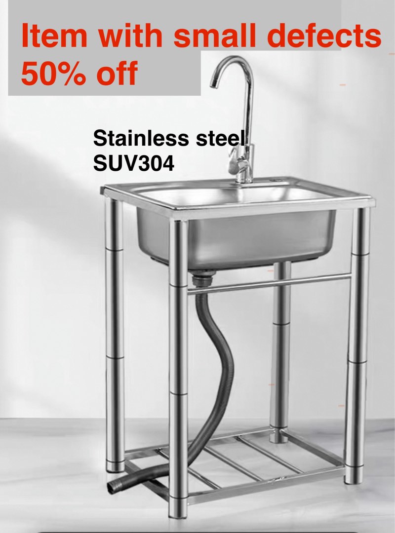 Instock Stainless Steel Sink with stand and small defects, Furniture ...