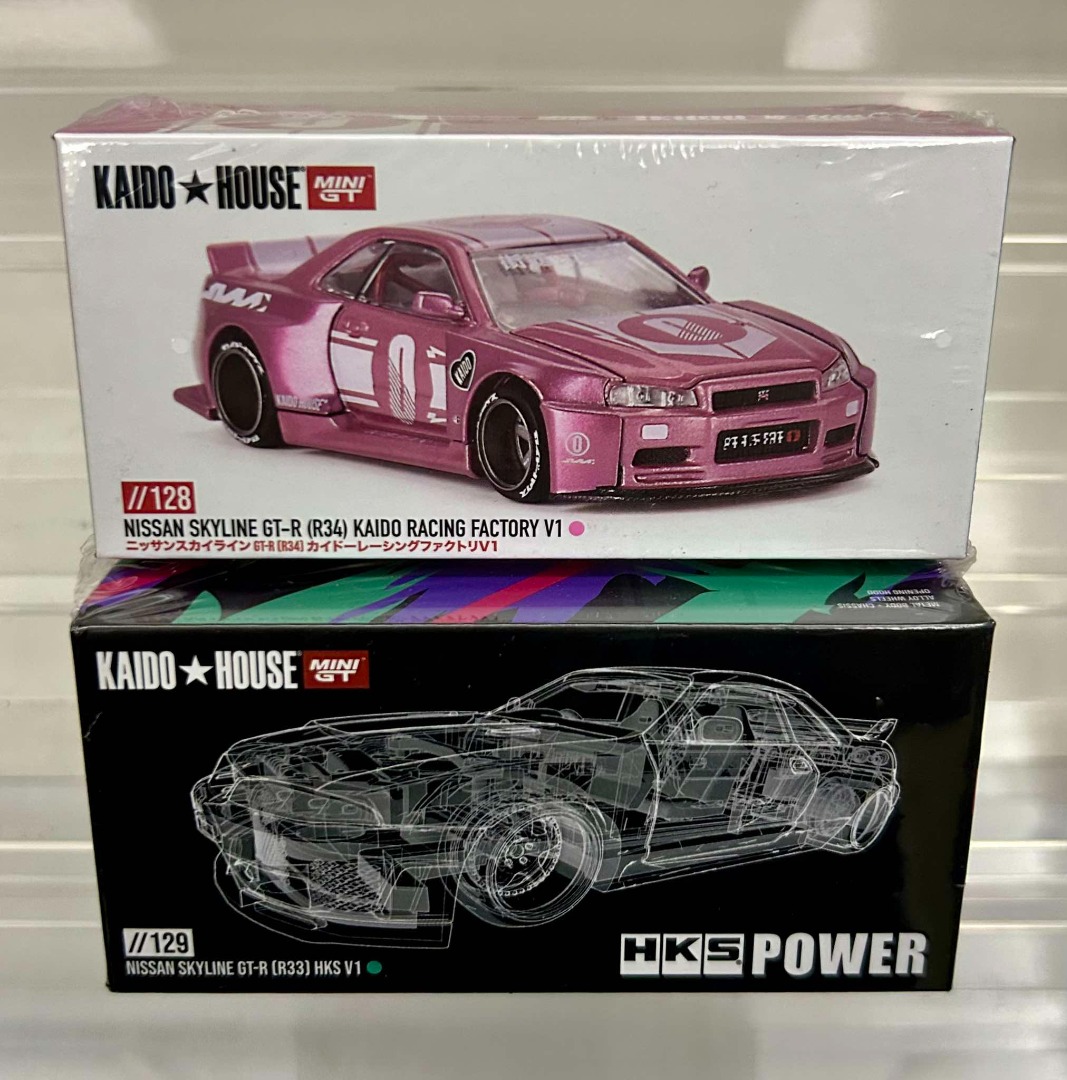 Kaido House Mini GT Assorted Nissan Skyline R33 HKS R34 Pink Sealed Set ...