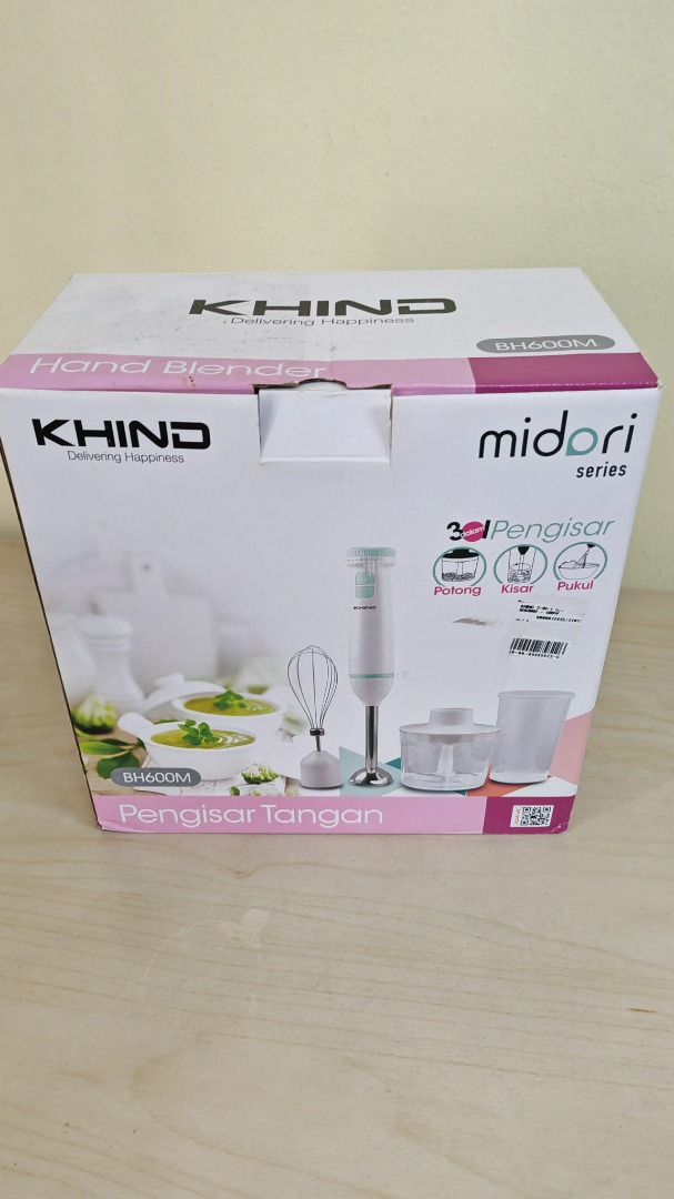 KHIND Midori 3-In-1 Hand Blender BH600M | Chop Blend Whisk Variable ...