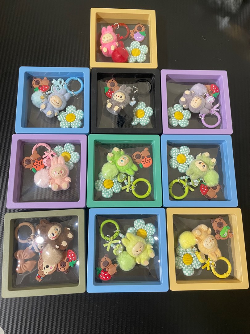 Labubu key chain 10 color collector set, Hobbies & Toys, Toys & Games ...