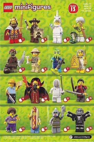LEGO MINIFIGURES CMF Series 13 (71008) Complete Set, Hobbies & Toys ...