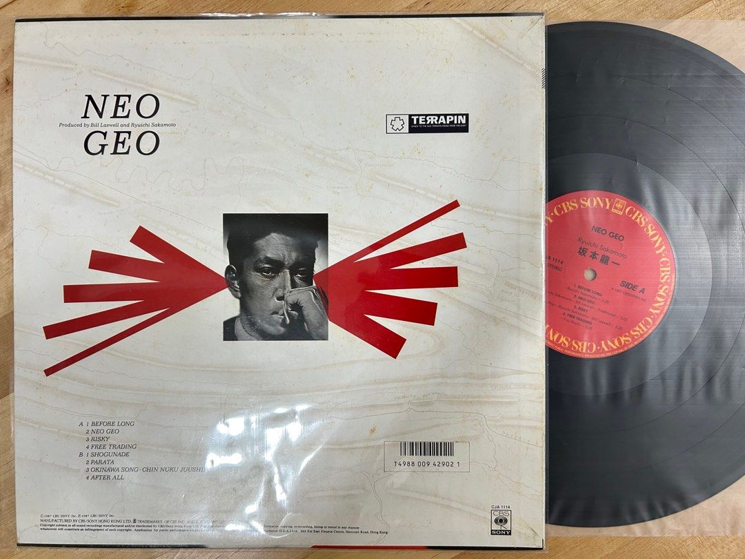 [黑膠LP ] 坂本龍一 Ryuichi Sakamoto - NEO GEO (當年版 1987) Bill Laswell 聯合監製, 興趣及遊戲, 音樂、樂器 & 配件, 音樂與媒體 ...