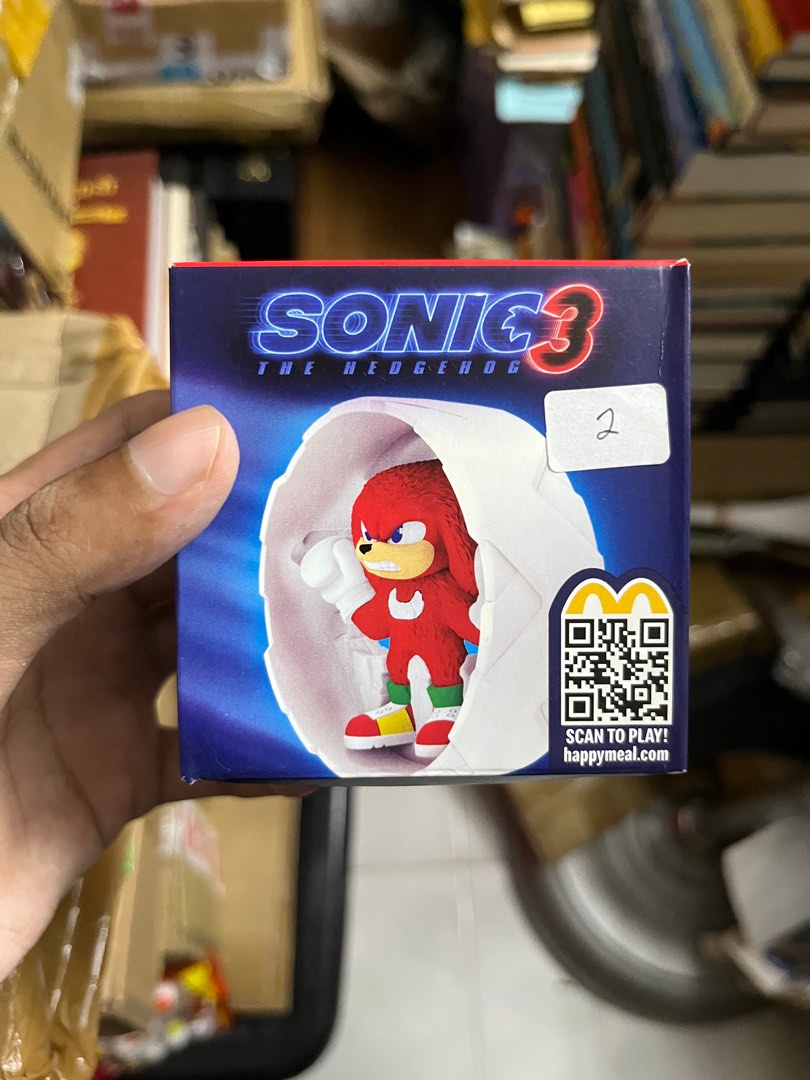 McDonalds Sonic 3 Knuckles White Roller Happy Meal Figure, Hobbies ...