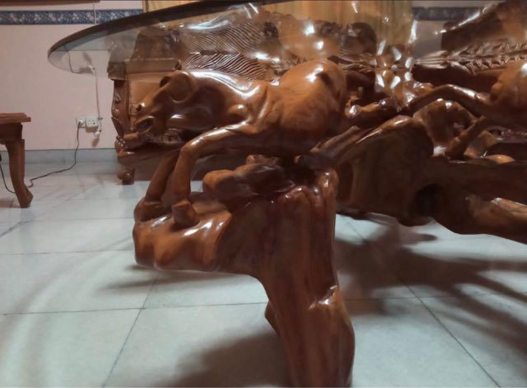 Meja Kayu Kuda, Antik, Furnitur di Carousell