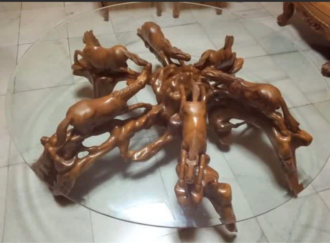 Meja Kayu Kuda, Antik, Furnitur di Carousell