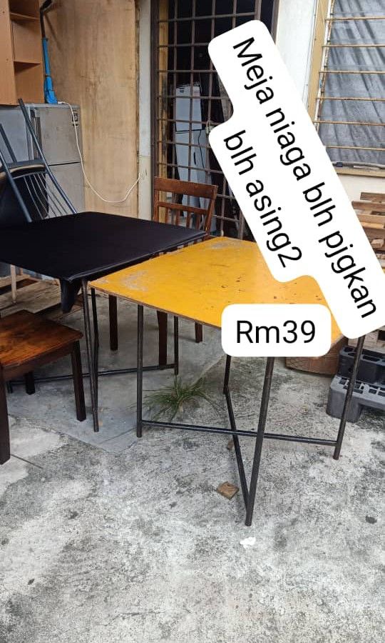Meja niaga meja lipat.mejaa mkn, Furniture & Home Living, Furniture ...