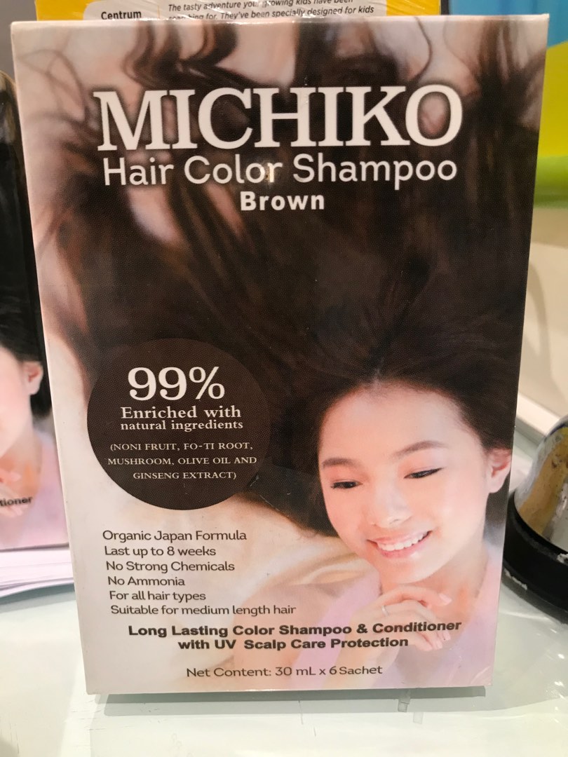 Michiko Hair Color Shampoo, Beauty & Personal Care, Hair on Carousell