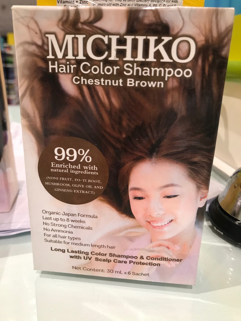 Michiko Hair Color Shampoo, Beauty & Personal Care, Hair on Carousell