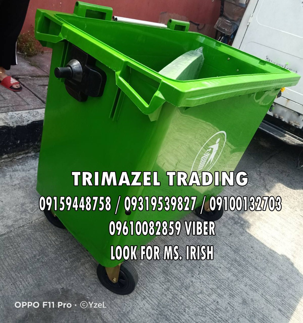 mobile trash bin 660 liters, Furniture & Home Living, Cleaning ...