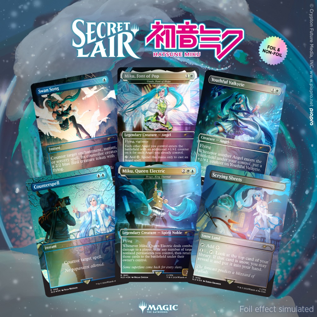 [MTG] Secret Lair x Hatsune Miku: Winter Diva EN / JP Foil Edition, 興趣及 ...