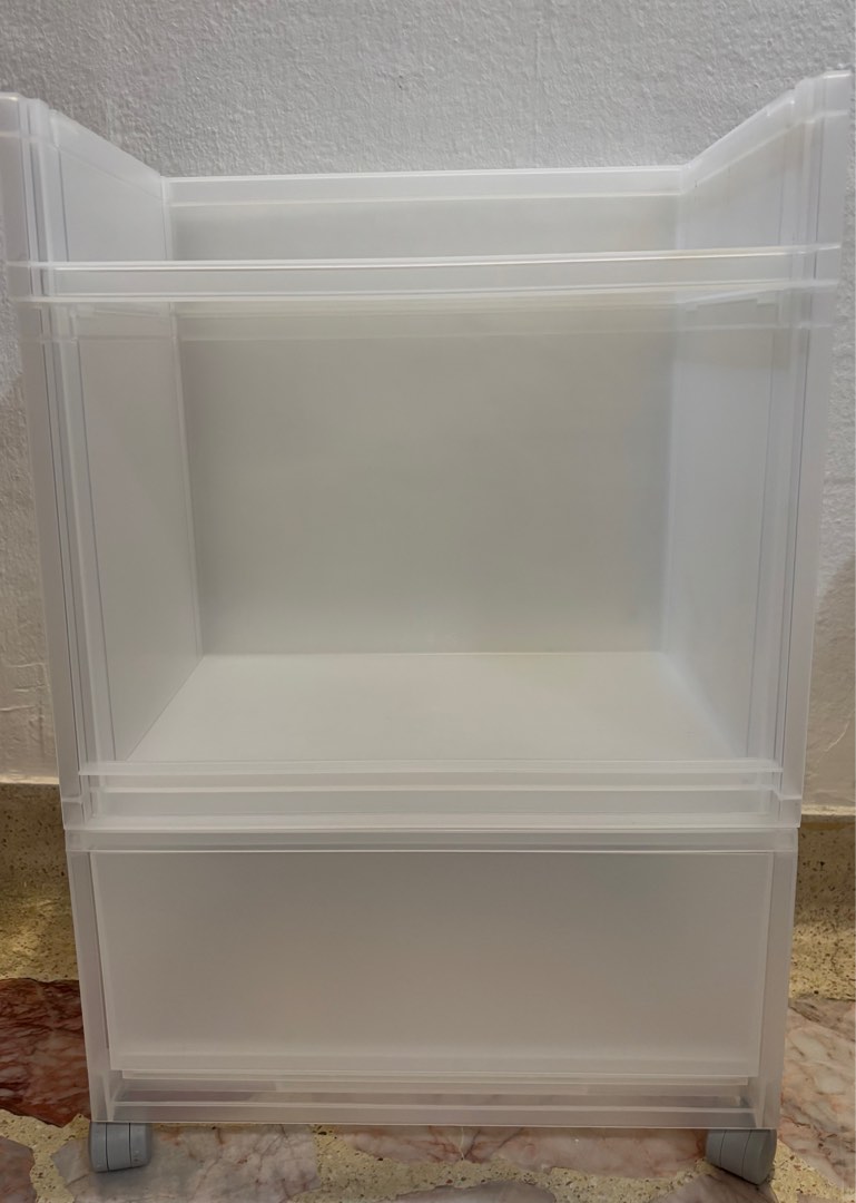 MUJI Polypropylene storage rack x2/case x1+caster for $30, Furniture ...