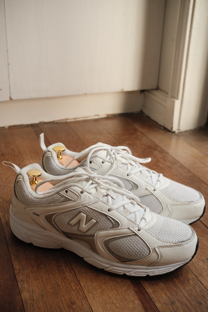 New Balance 408 White Silver, Men's Fashion, Footwear, Sneakers on ...