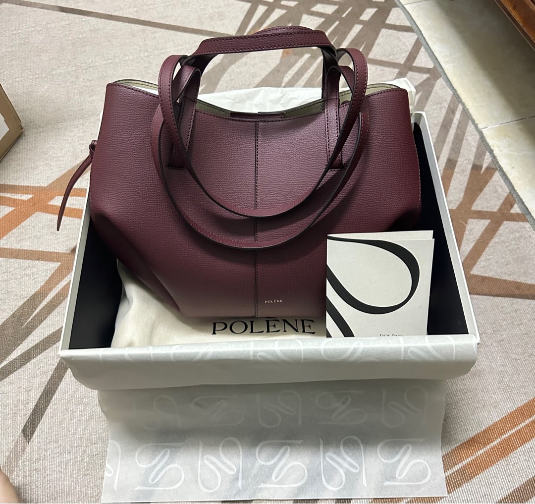 (NEW) Polene Cyme in Black Cherry Burgundy, Women's Fashion, Bags & Wallets, Shoulder Bags on ...