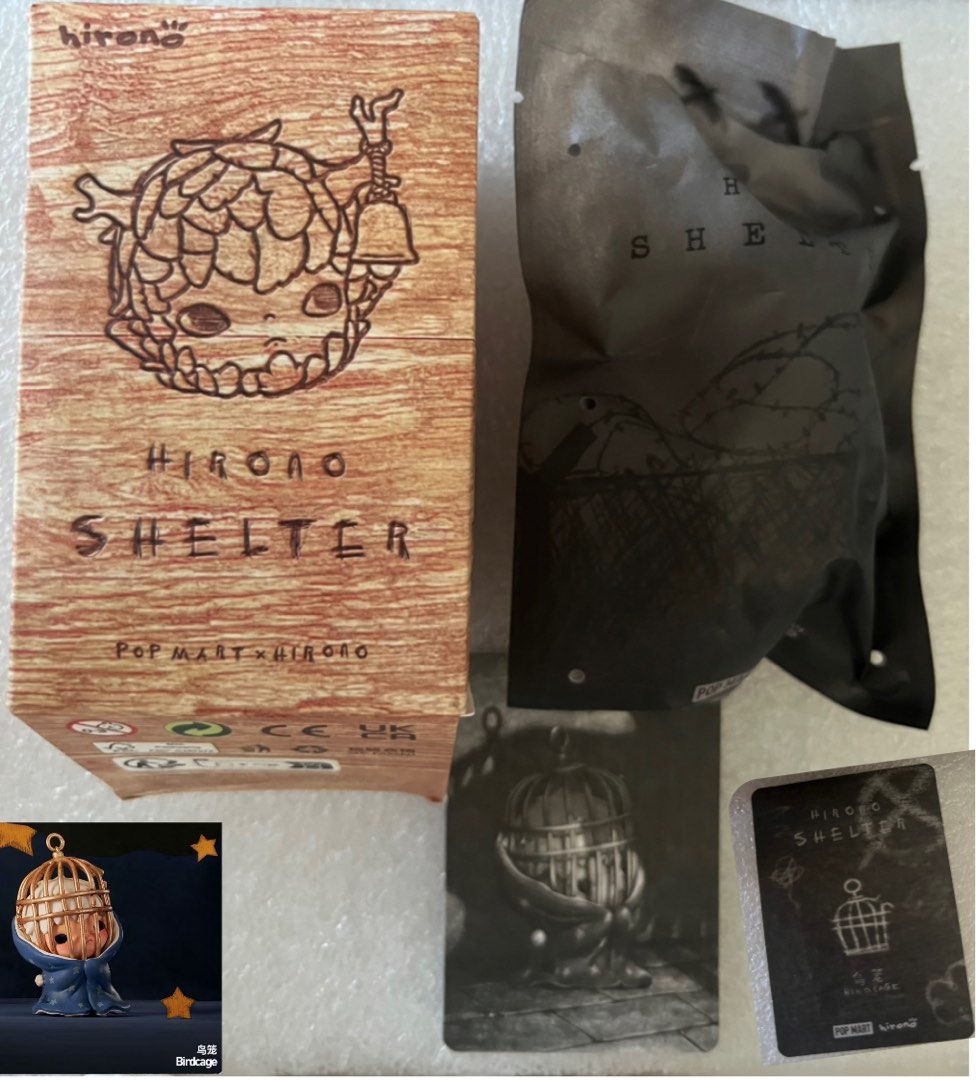 New sealed genuine POP MART Hirono Shelter Series Bird Cage Figurine ...