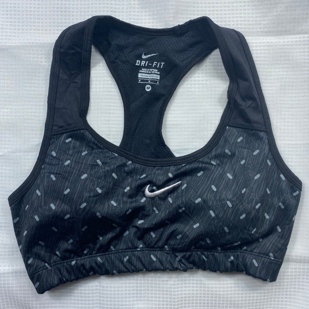 Nike Swoosh Dri-fit Spotted Sports Bra, Women's Fashion, Activewear on ...