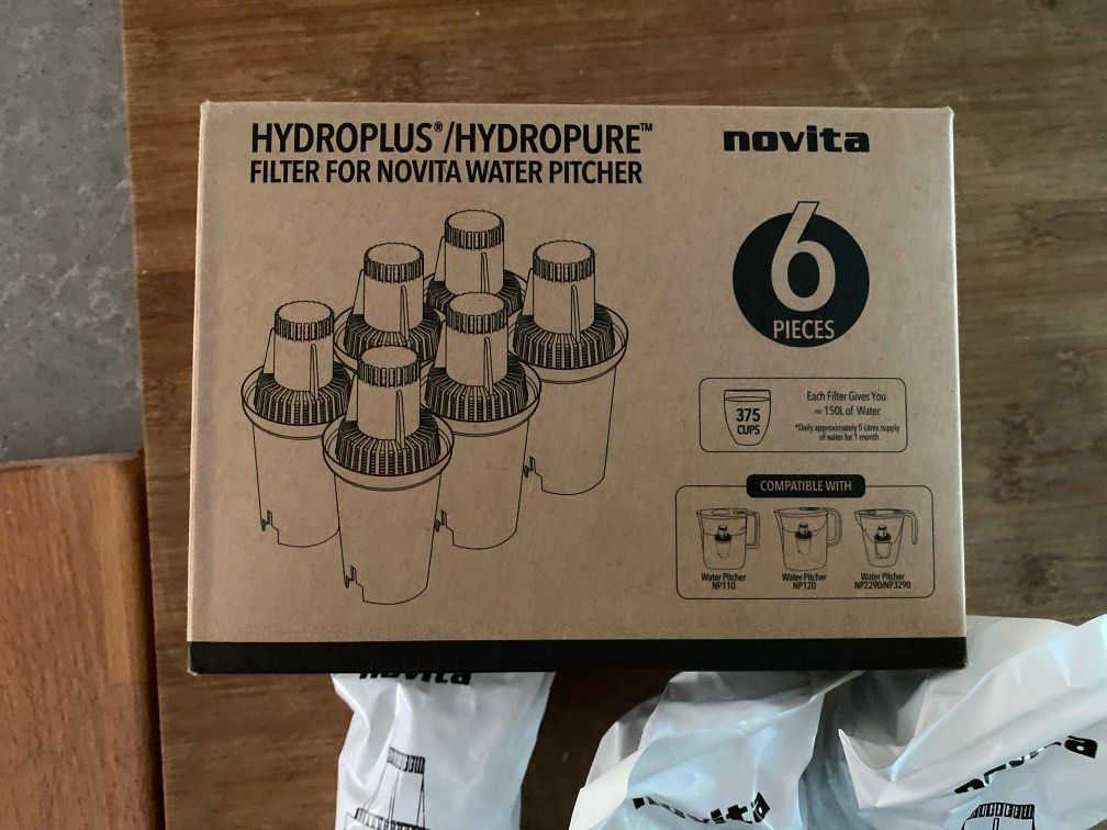 Novita Hydroplus/Hydropure Filter, Set of 3, BNIB, Health & Nutrition ...