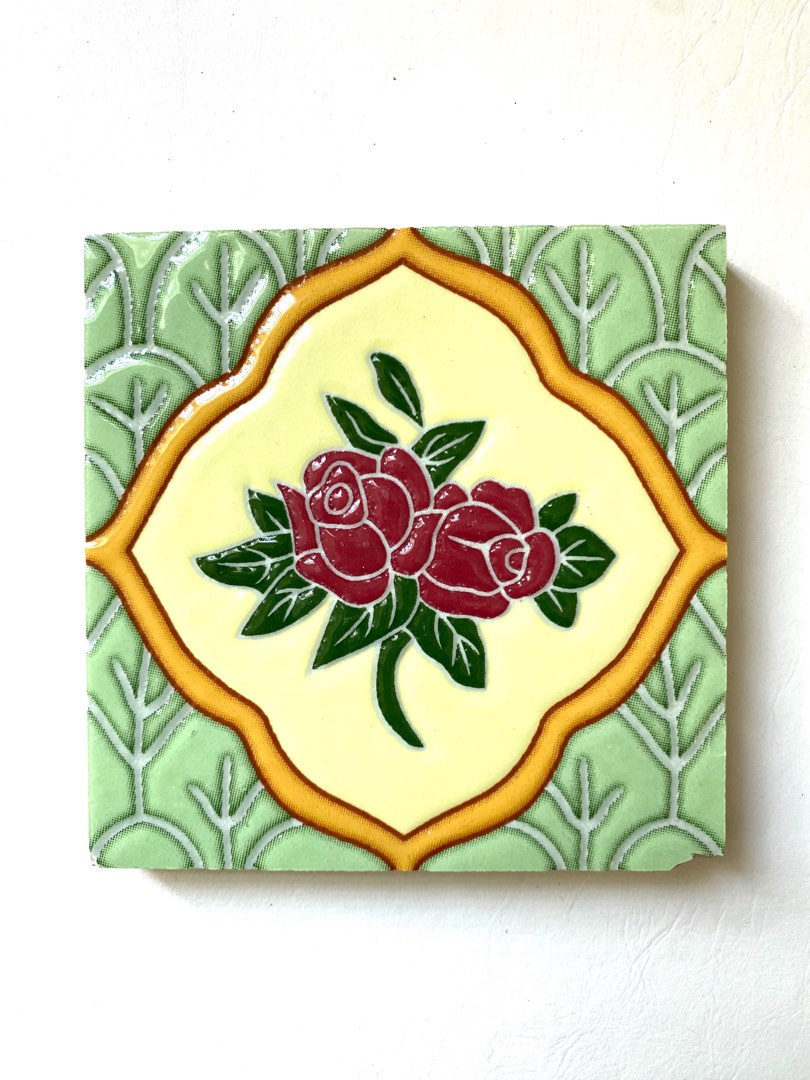 Peranakan Tile Coasters / Decor w/ Cork backing, Furniture & Home ...